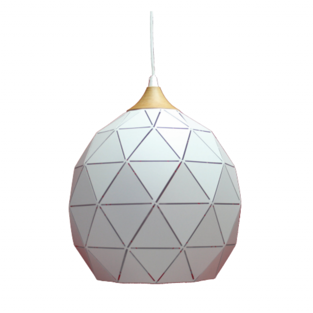 Geometric Metal & Timber Pendant Light - Rovert Lighting