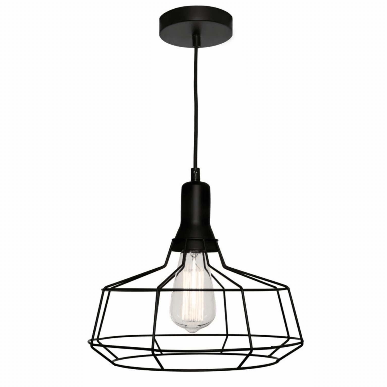 Cage Large Metal Wire Pendant Light - Rovert Lighting