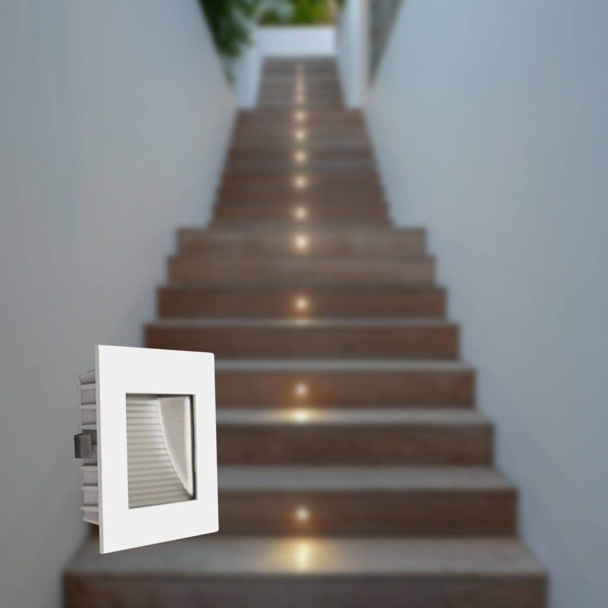 2W LED Square Opal Lens Recessed Step Light - Rovert Lighting