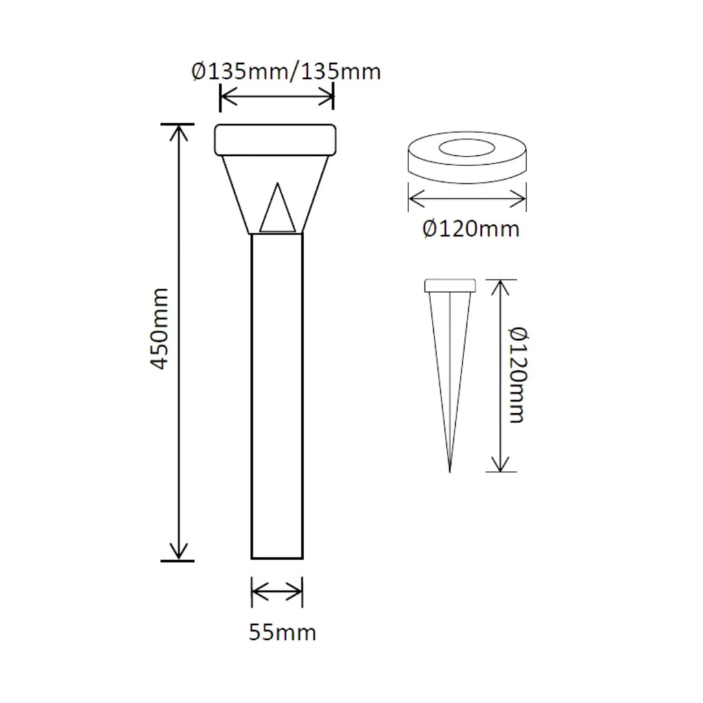 Modern Garden Bollard with Sensor - Rovert Lighting