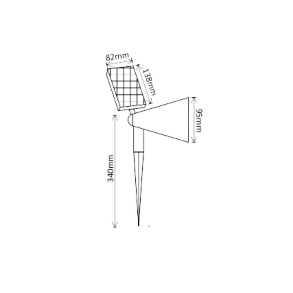 High-Output Solar Garden Spot Light - Rovert Lighting