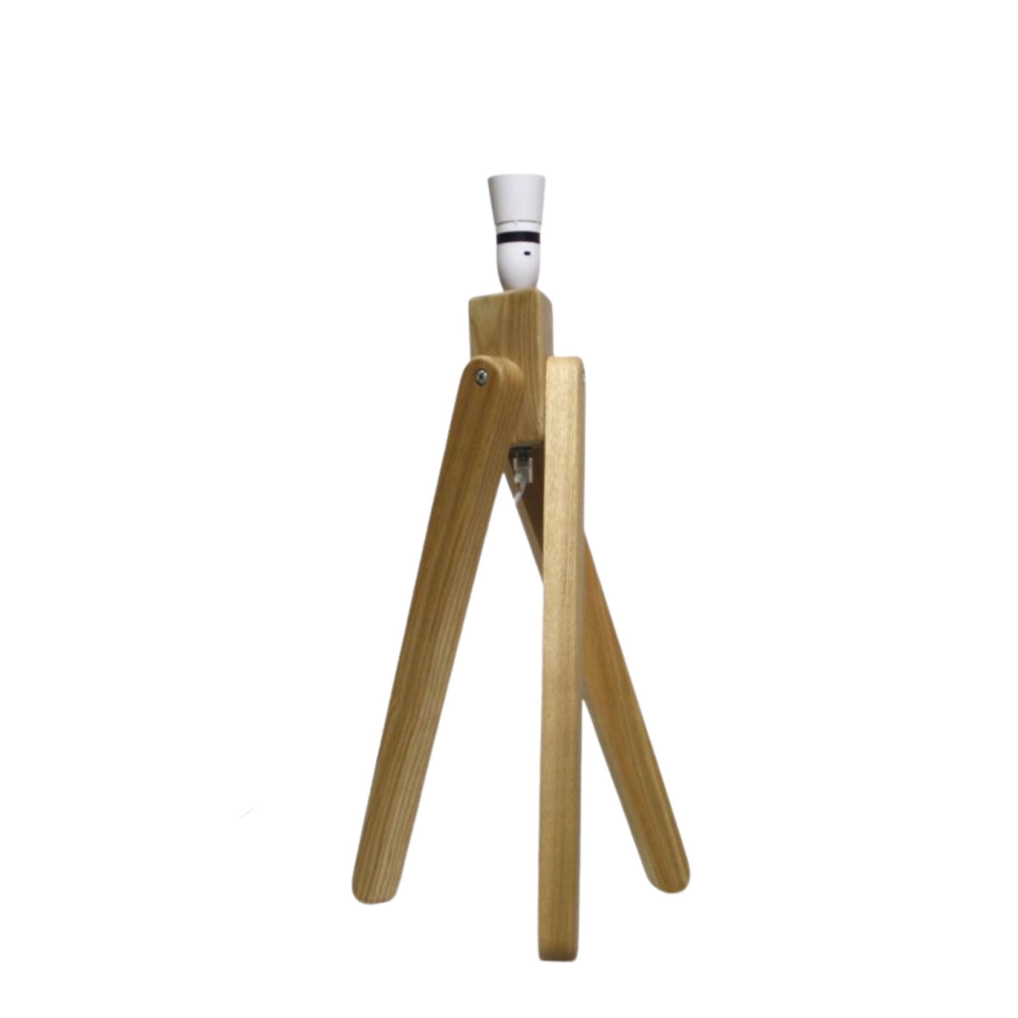Tripod Wooden Table Lamp BASE ONLY - Rovert Lighting